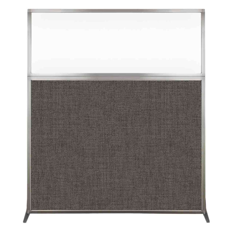 Versare 6' Tall Hush Screen Portable Partition - Clear Fluted Window | Wayfair